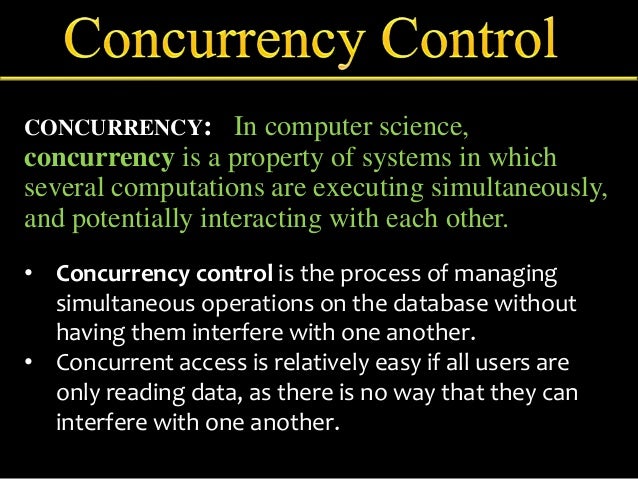 Protocols Of Concurrency Control