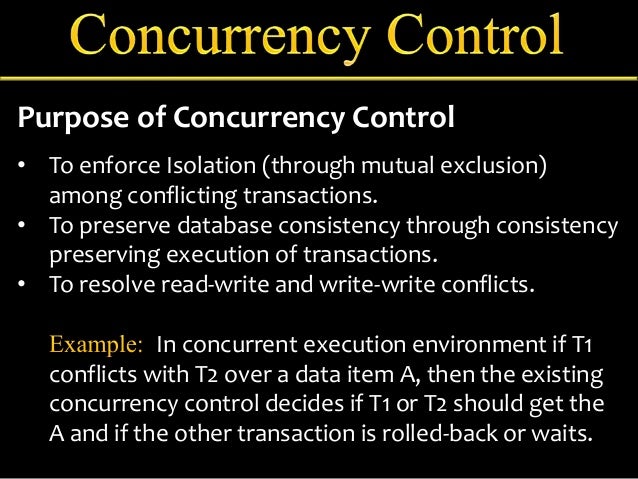 Protocols Of Concurrency Control 