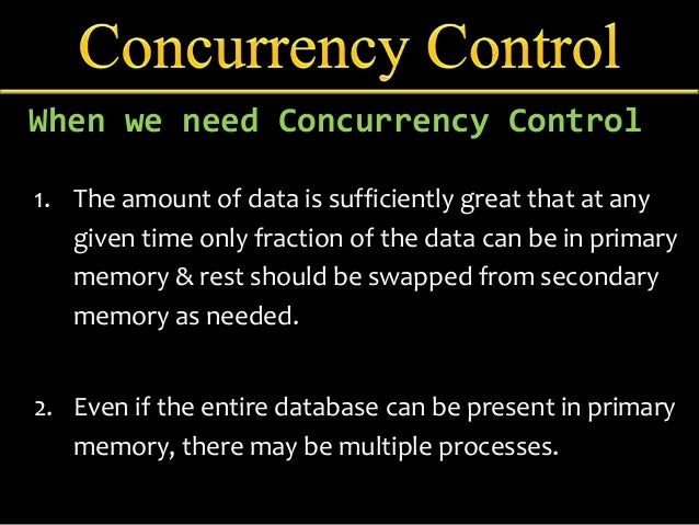 Protocols Of Concurrency Control