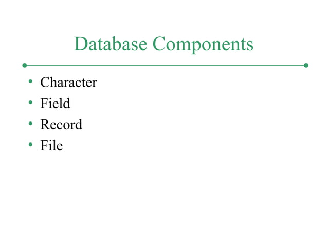 overview of database concept | PPT