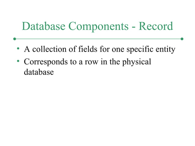 overview of database concept | PPT