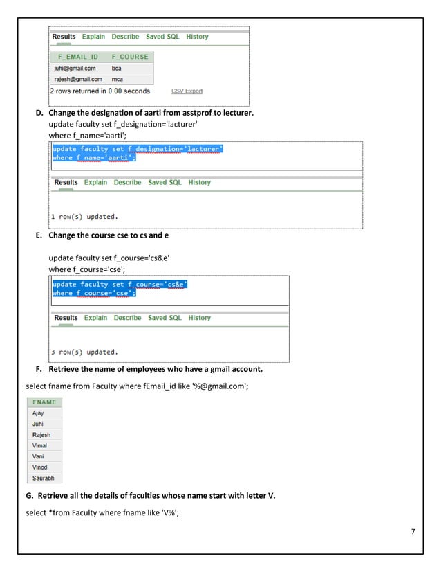 Very simple queries of DBMS | PDF