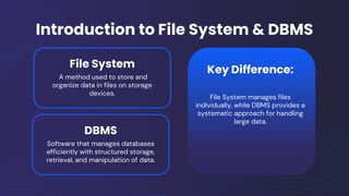Merits and Demerits of DBMS over File System & 3-Tier Architecture in ...