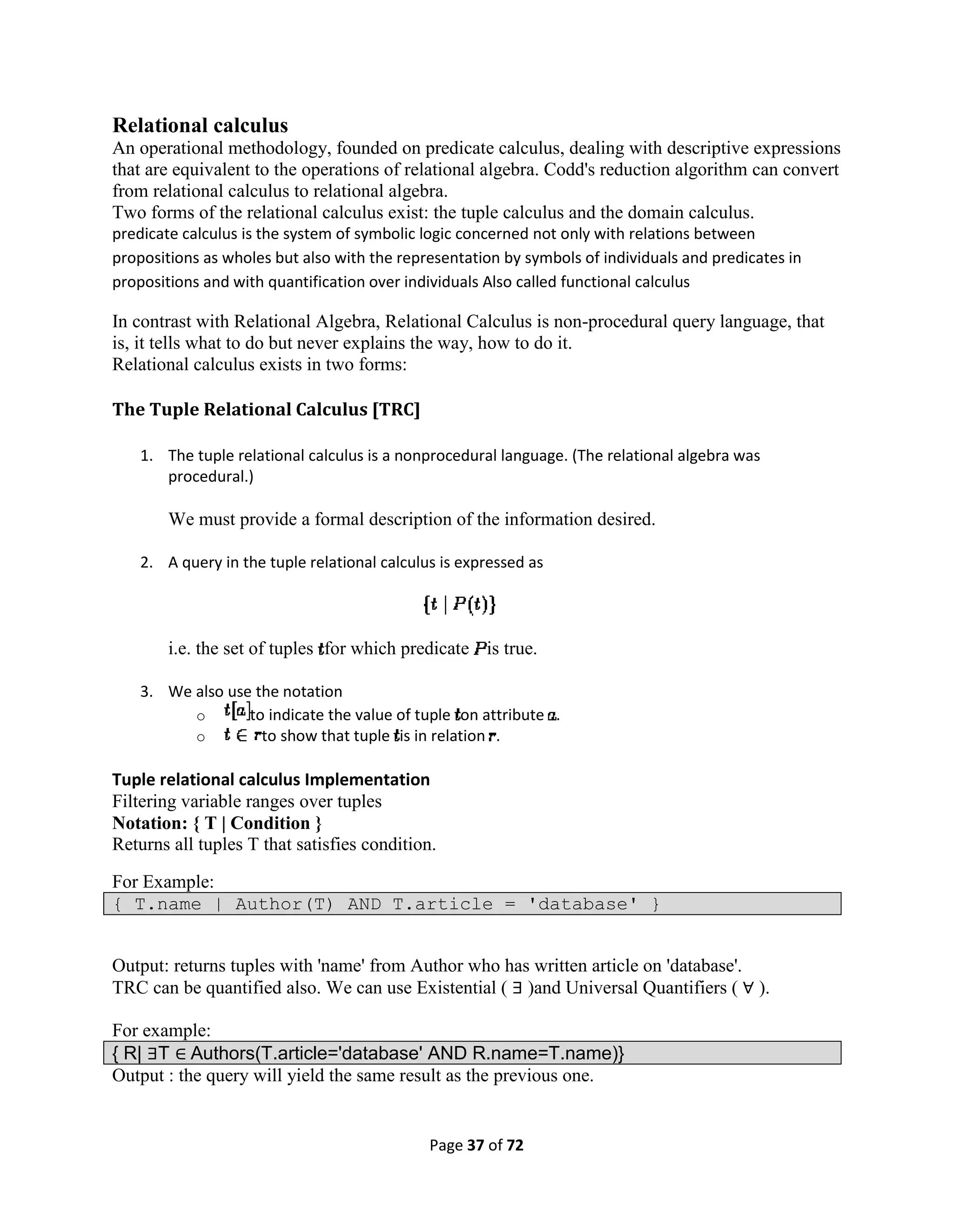 Database Management Systems Full notes.pdf | Databases | Computer ...