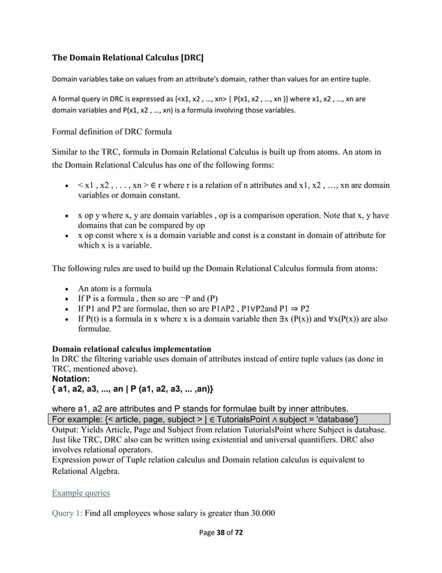 Database Management Systems Full notes.pdf | Databases | Computer ...