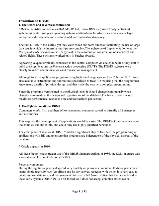 Database Management Systems Full notes.pdf | Databases | Computer ...