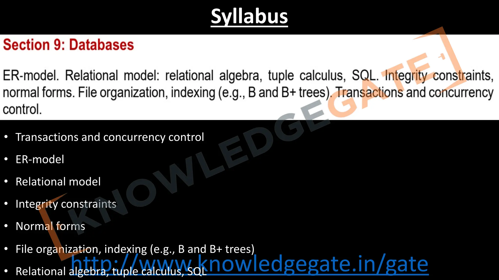 Dbms Gate Notes For Computer Sciencepdf
