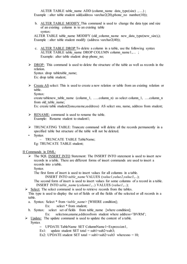 Dbms Important Questions And Answers Docx Databases Computer Software And Applications