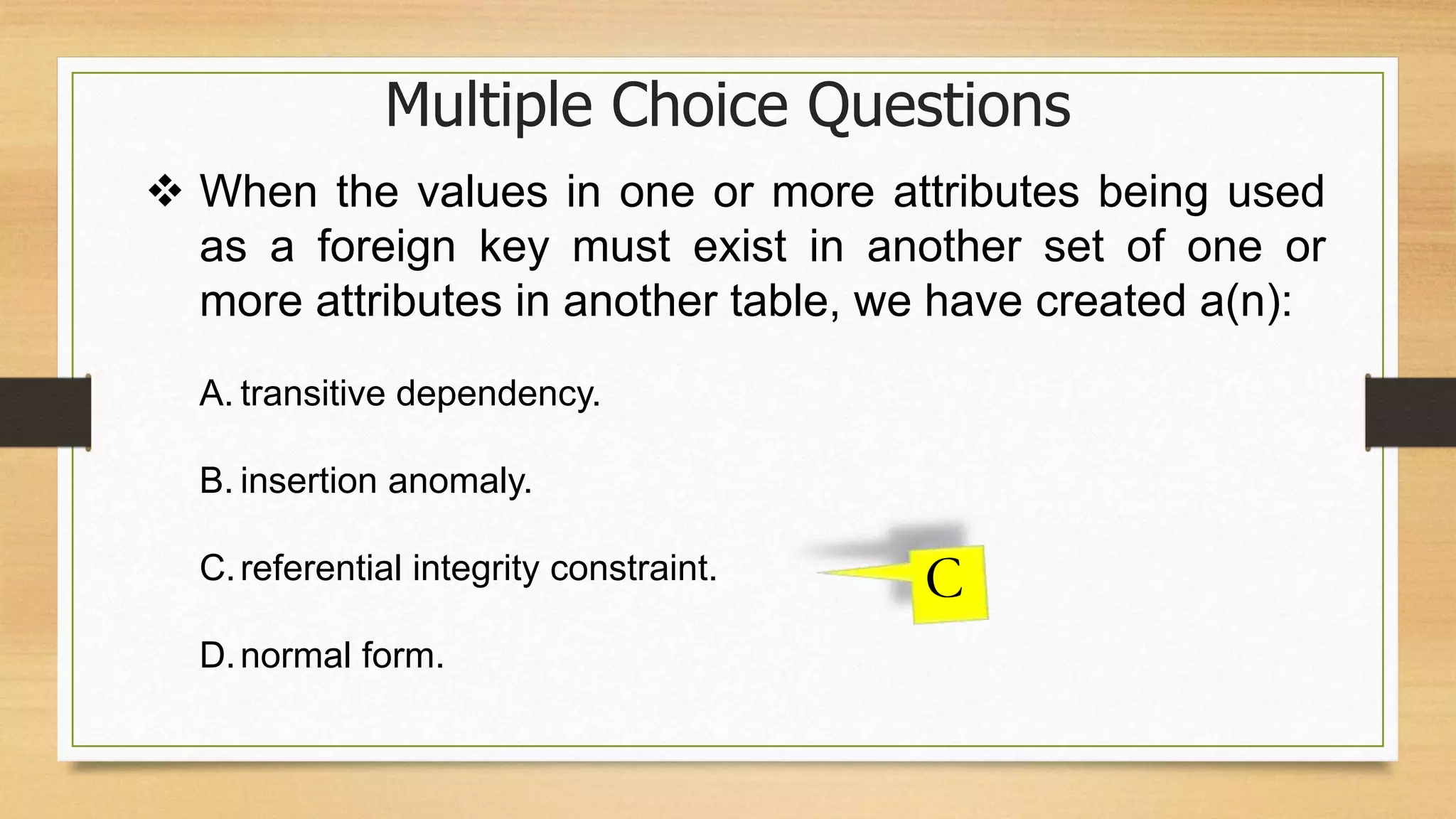 DBMS Integrity rule | PPTX