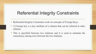 DBMS Integrity rule | PPTX