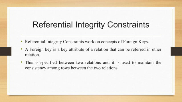 DBMS Integrity rule | PPTX | Databases | Computer Software and Applications