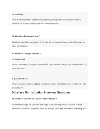 Dbms interview questions | PDF