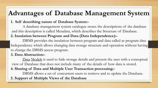 Introduction to DBMS(For College Seminars) | PPTX