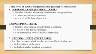 Introduction to DBMS(For College Seminars) | PPTX