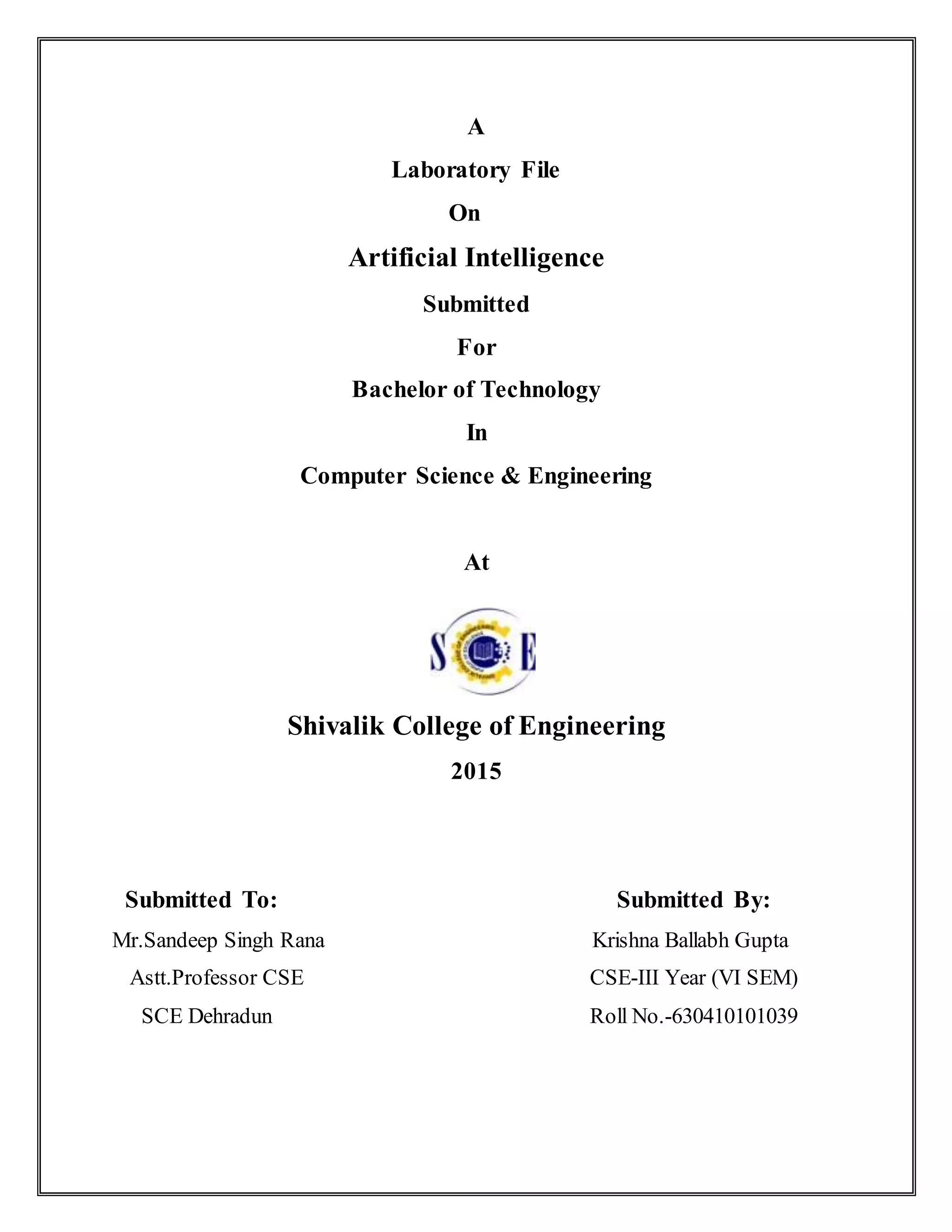 Front pages of practical file | DOCX