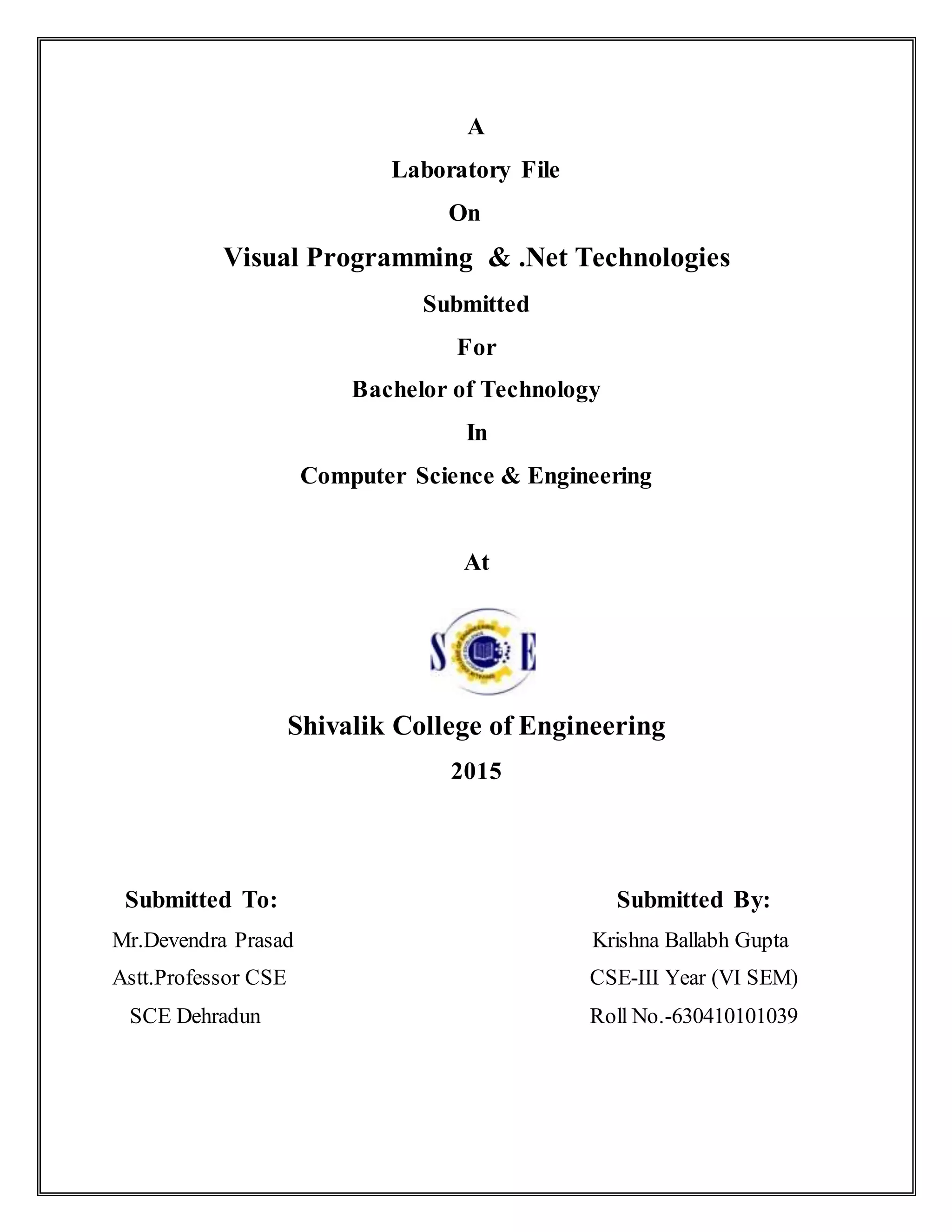 Front pages of practical file | DOCX