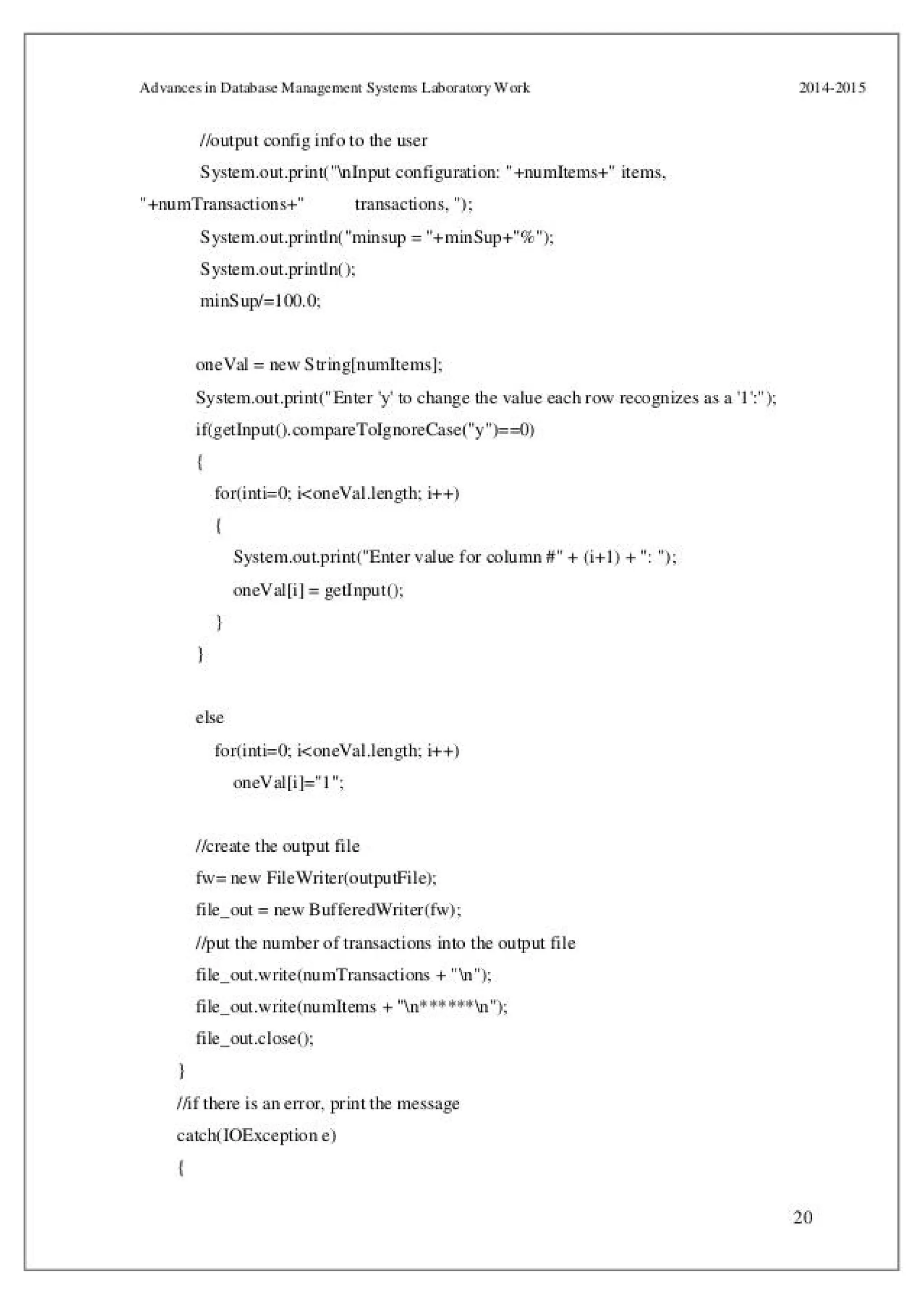 Advanced Database Management System Laboratory | PDF