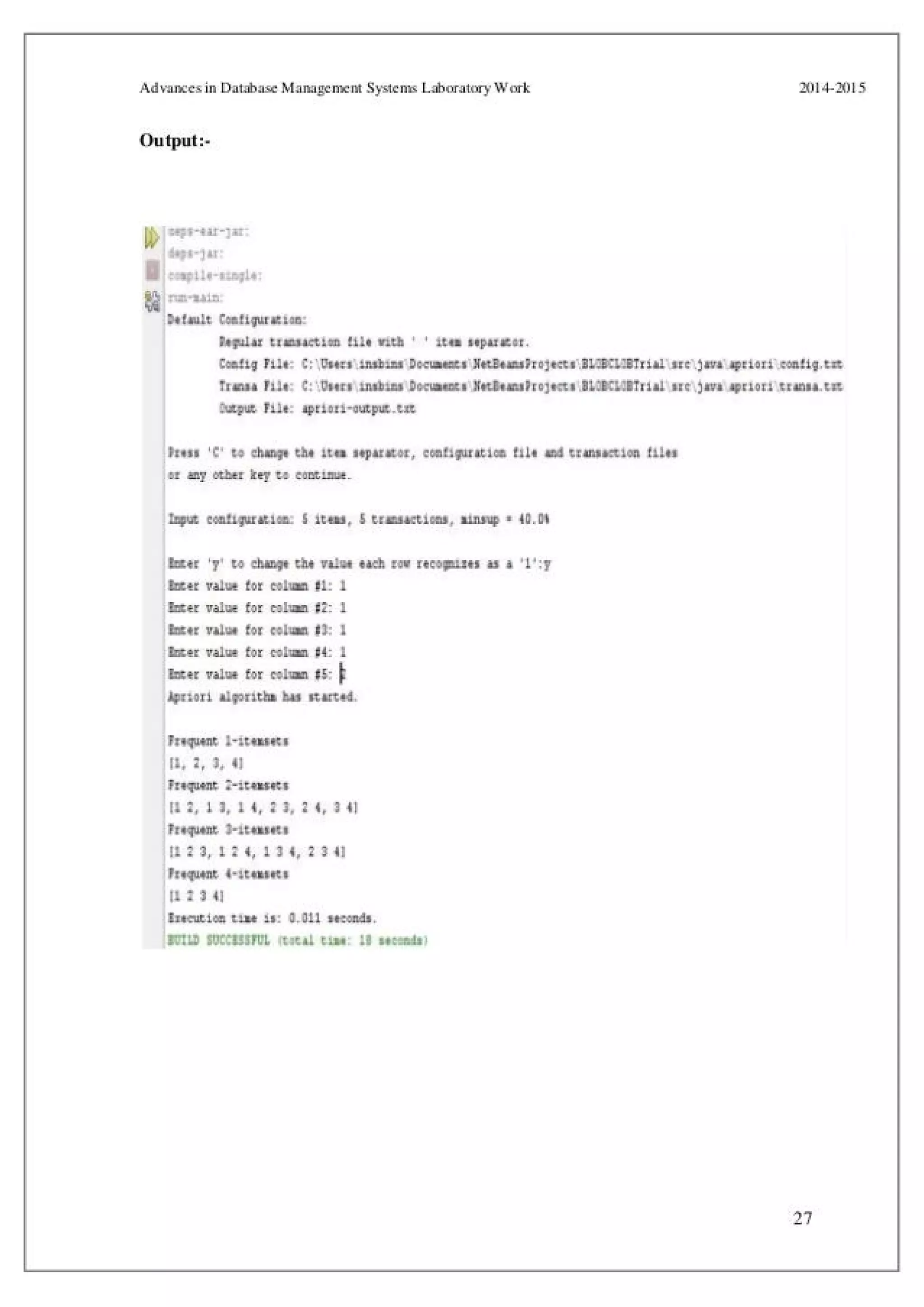 Advanced Database Management System Laboratory | PDF