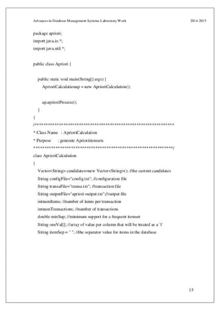Advanced Database Management System Laboratory | PDF