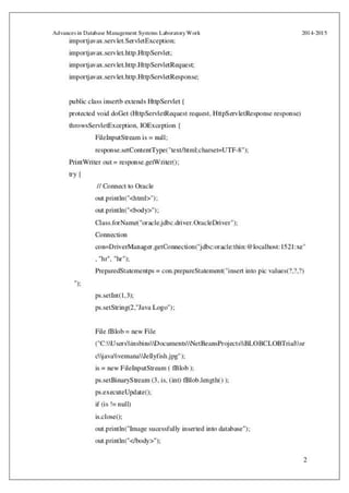 Advanced Database Management System Laboratory | PDF
