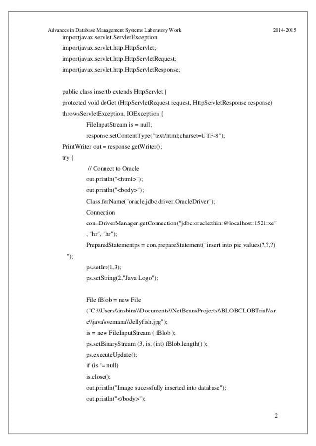 Advanced Database Management System Laboratory | PDF