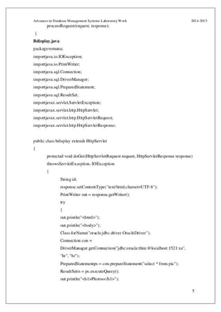 Advanced Database Management System Laboratory | PDF