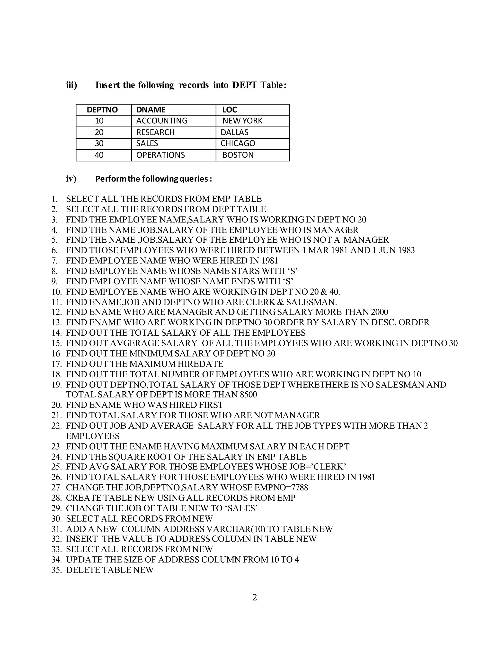 DATABASE MANAGEMENT SYSTEM PRACTICAL LAB ASSIGNMENT 1 | DOCX DATABASE MANAGEMENT SYSTEM PRACTICAL LAB ASSIGNMENT 1 | DOCX