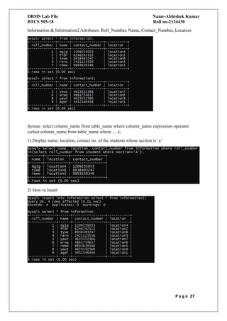 DBMS LAB FILE1 task 1 , task 2, task3 and many more.pdf