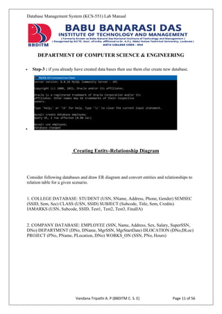Data base management system LAB MANUAL KCS 551.pdf
