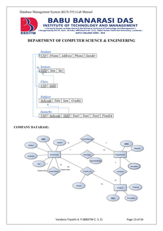 Data base management system LAB MANUAL KCS 551.pdf