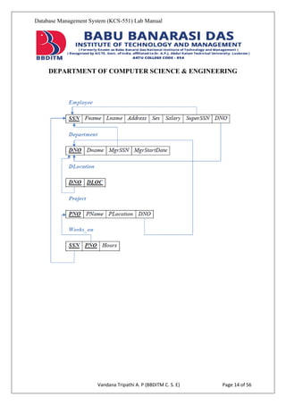 Data base management system LAB MANUAL KCS 551.pdf
