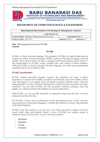 Data base management system LAB MANUAL KCS 551.pdf