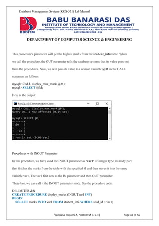 Data base management system LAB MANUAL KCS 551.pdf