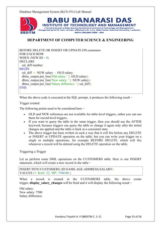 Data base management system LAB MANUAL KCS 551.pdf