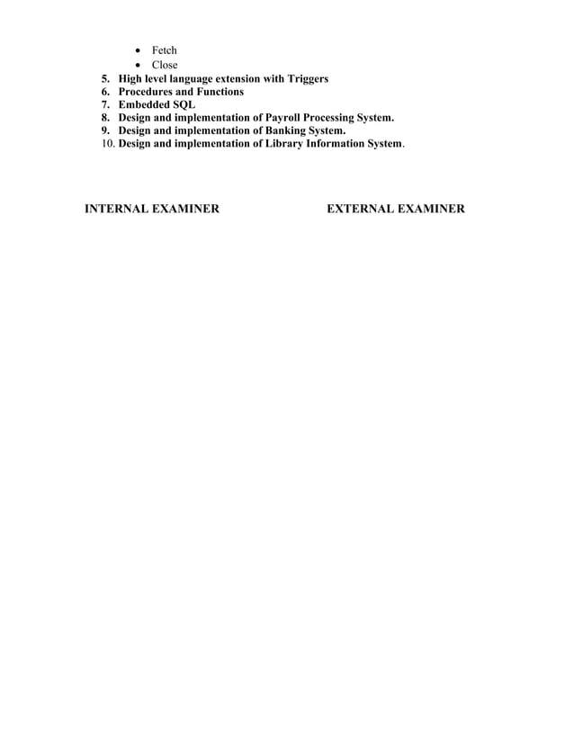 Dbms lab questions | DOC Dbms lab questions | DOC