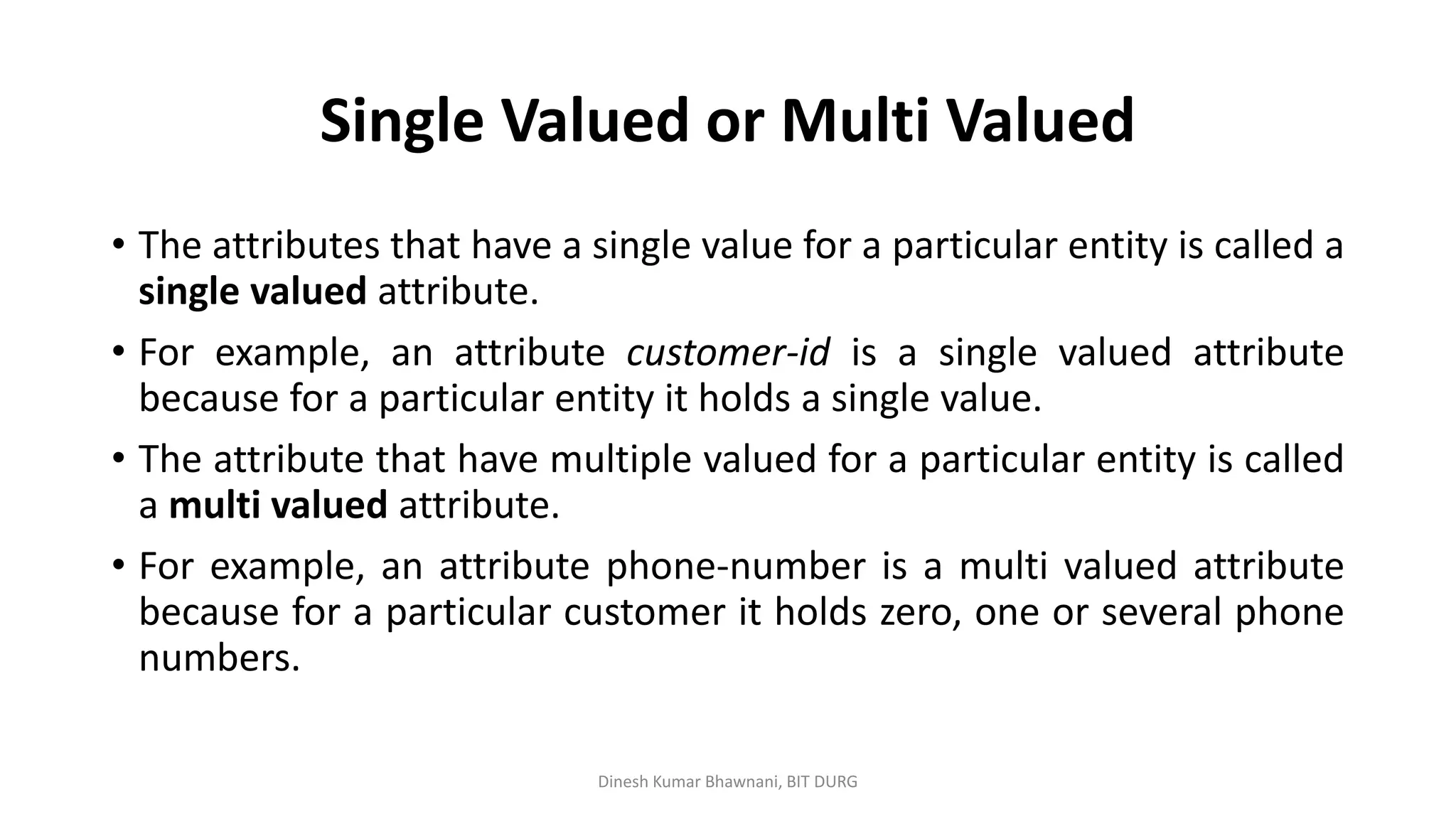 Dbms Notes Lecture 5 : E R Model, Entity | PDF