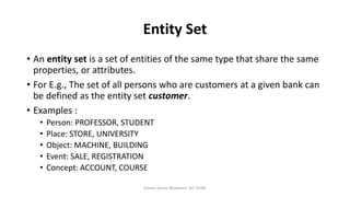 Dbms Notes Lecture 5 : E R Model, Entity | PDF