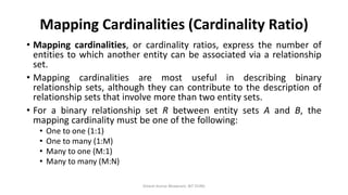 Dbms Notes Lecture 6 : E R Model, Relationship, Cardinality Ratio | PDF