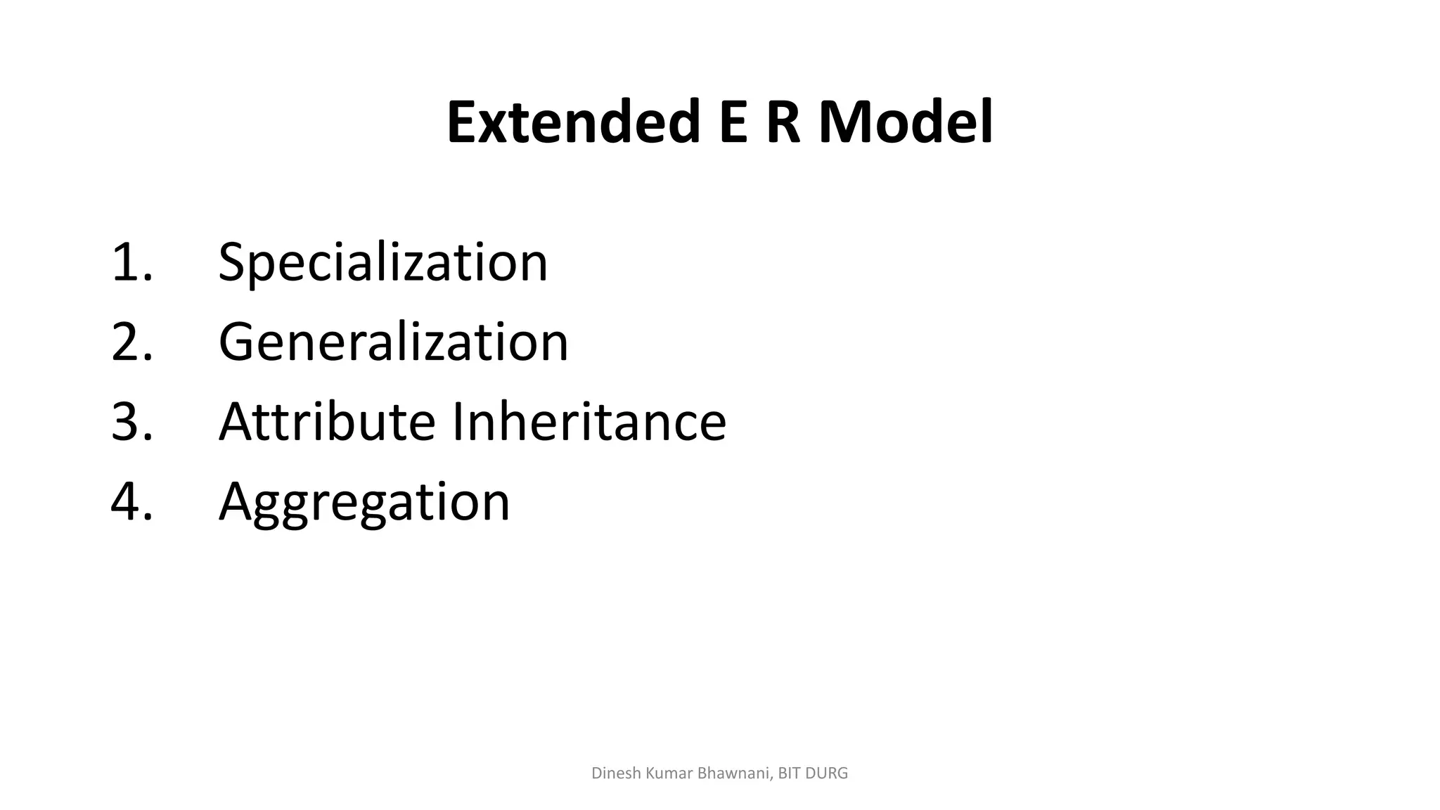 Dbms Notes Lecture 9 Specialization Generalization And Aggregation Pdf