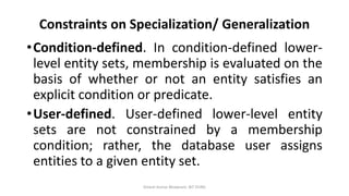 Dbms Notes Lecture 9 : Specialization, Generalization and Aggregation | PDF