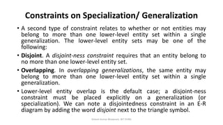 Dbms Notes Lecture 9 : Specialization, Generalization and Aggregation | PDF