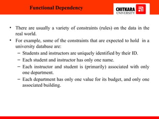 DBMS-Functional dependency and anomalies | PPTX