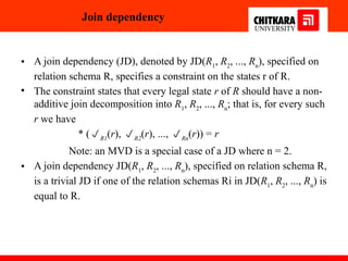 DBMS: join dependency,anomalies and normalization | PPTX
