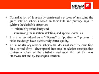 DBMS: join dependency,anomalies and normalization | PPTX