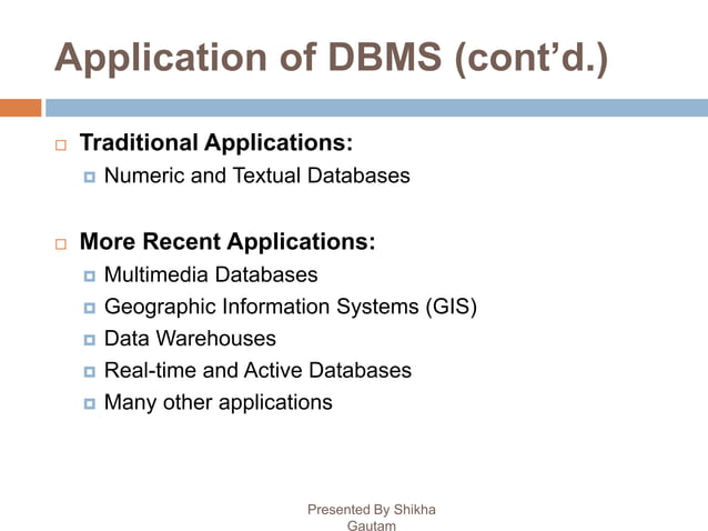 Dbms Introduction and Basics | PPTX | Databases | Computer Software and Applications