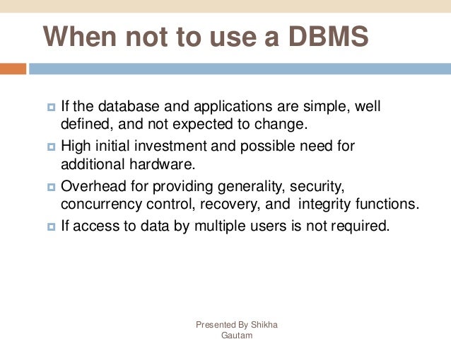 Dbms Introduction and Basics