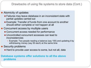 dbms lecture 1.pptx , where traditional file system vs database ...