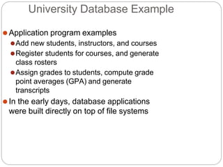 dbms lecture 1.pptx , where traditional file system vs database ...