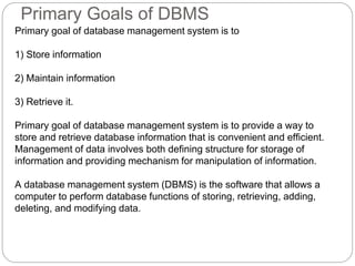 dbms lecture 1.pptx , where traditional file system vs database management are explained | PPTX