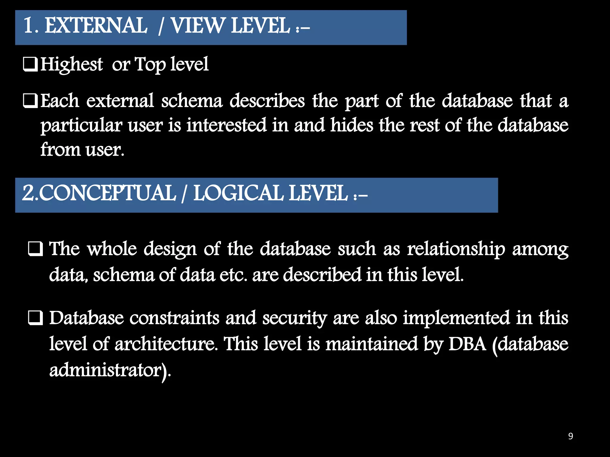 Dbms level of architecture2 | PPT